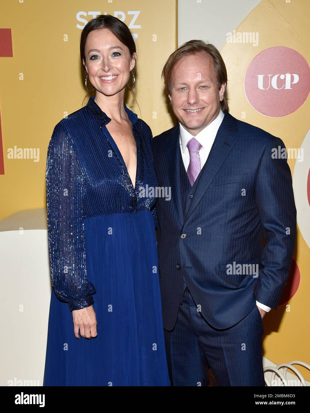 Robbie Pickering, right, and guest attend the premiere for "Gaslit" at ...