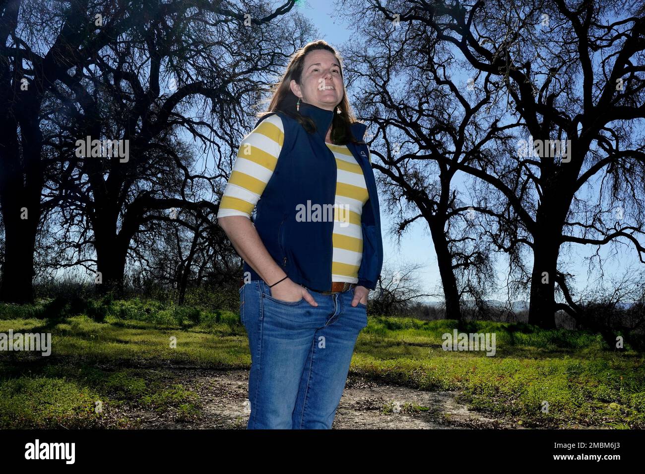 Julie Rentner, president of the nonprofit River Partners, stands by a ...