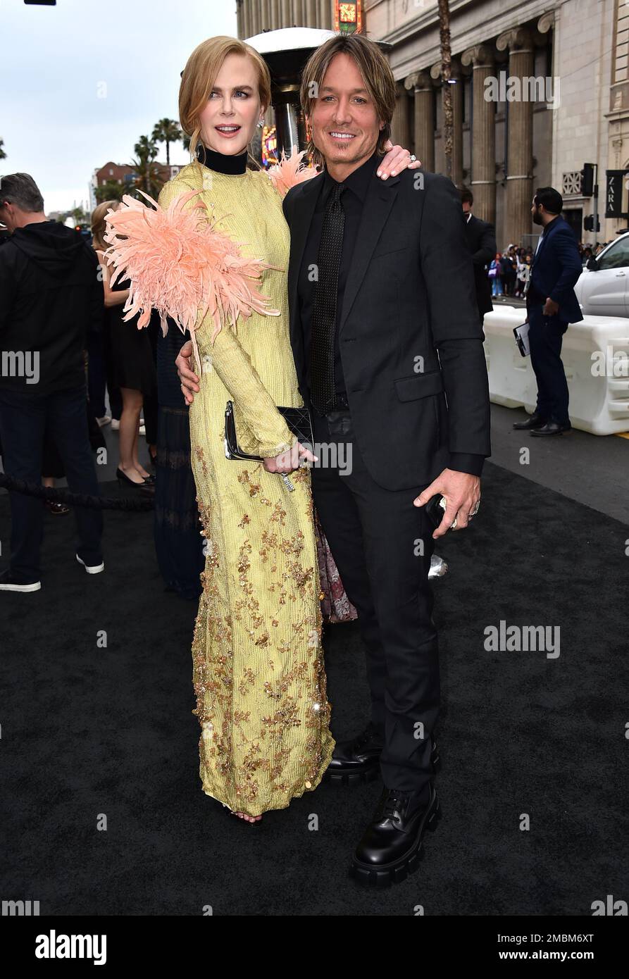 Cast member Nicole Kidman, left, and her husband Keith Urban arrive at ...