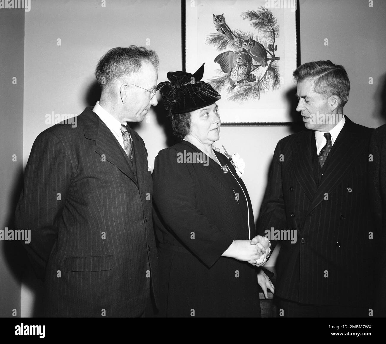 Vice President Henry Wallace, right, greets Mr. and Mrs. Thomas ...