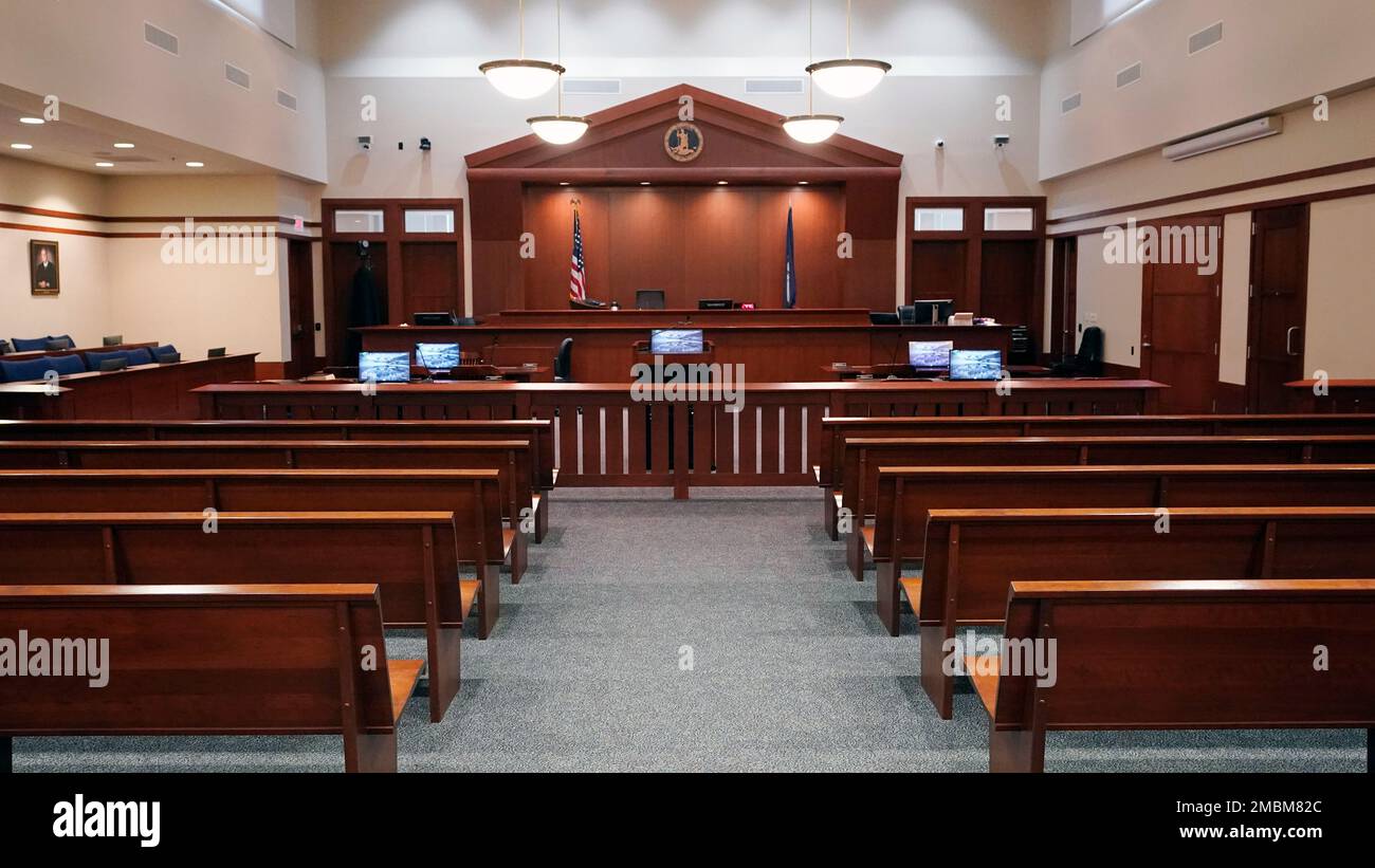 The courtroom at the Fairfax County Circuit Courthouse in Fairfax, Va ...