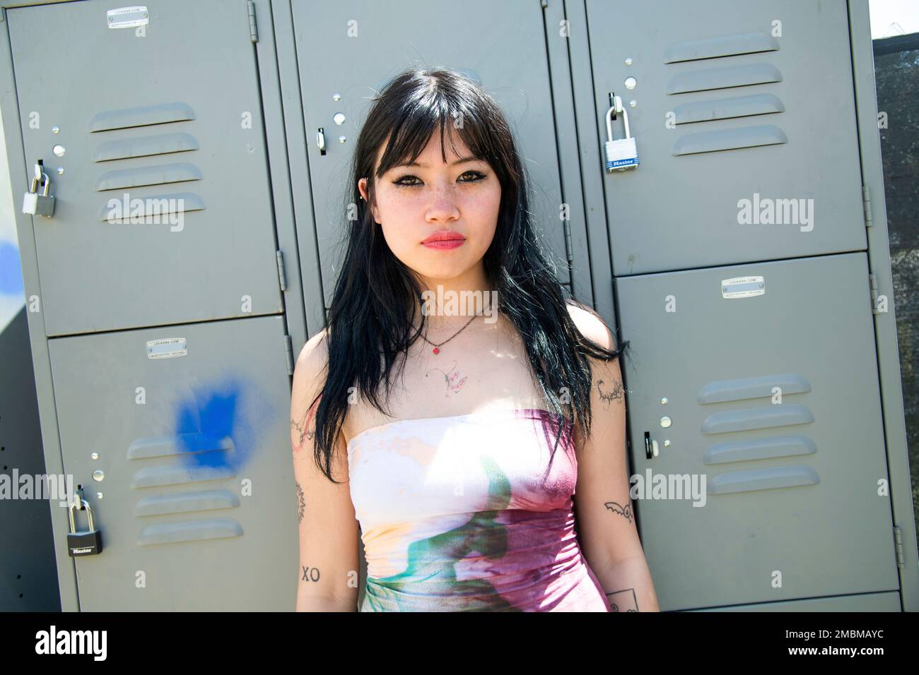 Beabadoobee poses at the Coachella Music & Arts Festival at the Empire ...