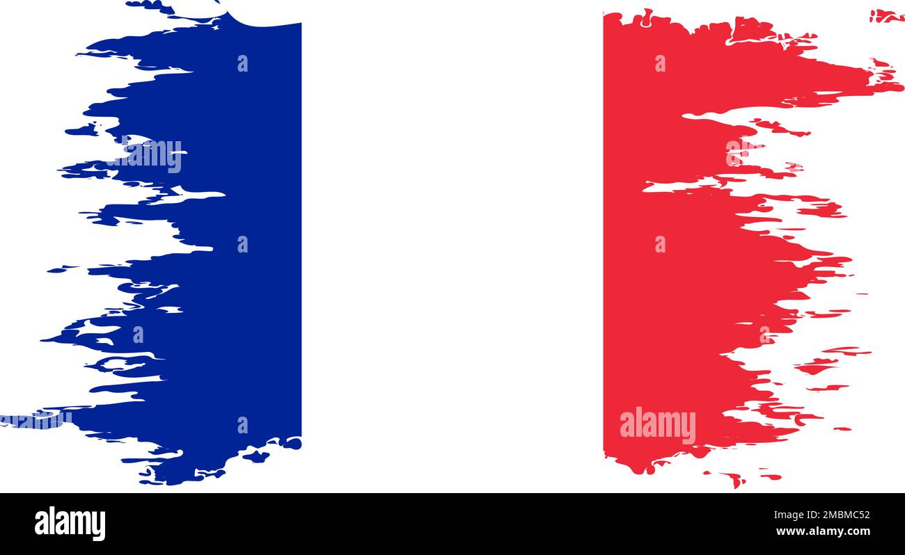 France flag grunge brush color, vector Stock Vector Image & Art - Alamy