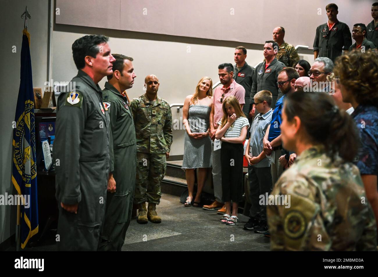 Lt. Col. Karl Duerk’s, 155th Air Refueling Wing pilot, stands at ...