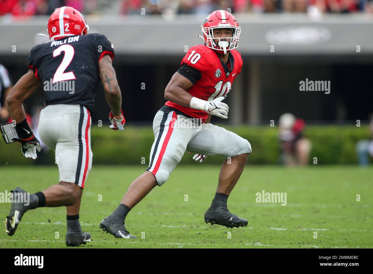 Georgia linebacker Jamon Dumas-Johnson (10) in the first half of ...
