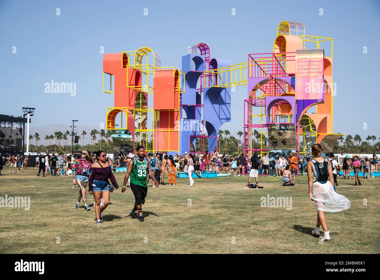 Festival goers are seen at the Coachella Music & Arts Festival at the ...