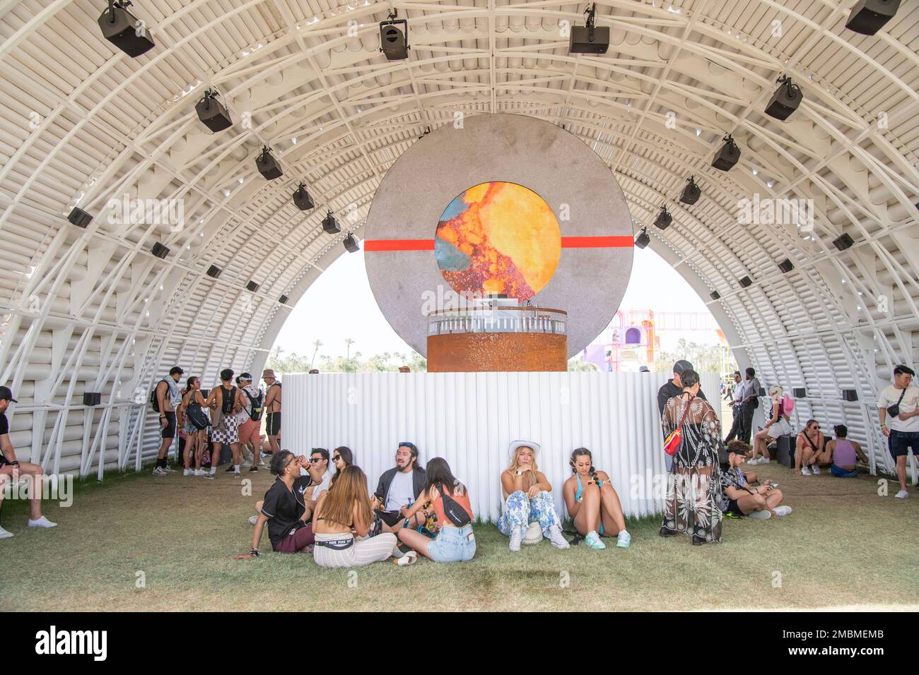 Festival goers are seen at the Coachella Music & Arts Festival at the ...