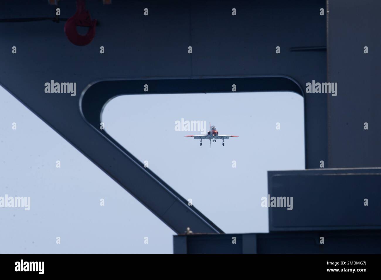 A T-45C Goshawk, attached to Training Air Wing 1, approaches USS Gerald ...