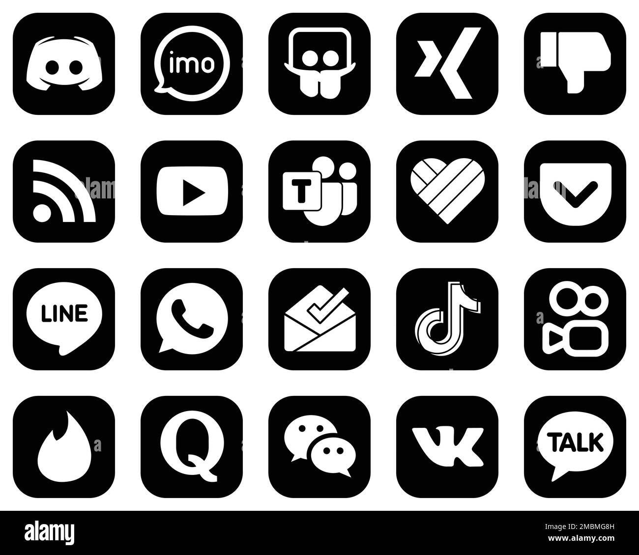 Youtube logo black and white hi-res stock photography and images - Alamy