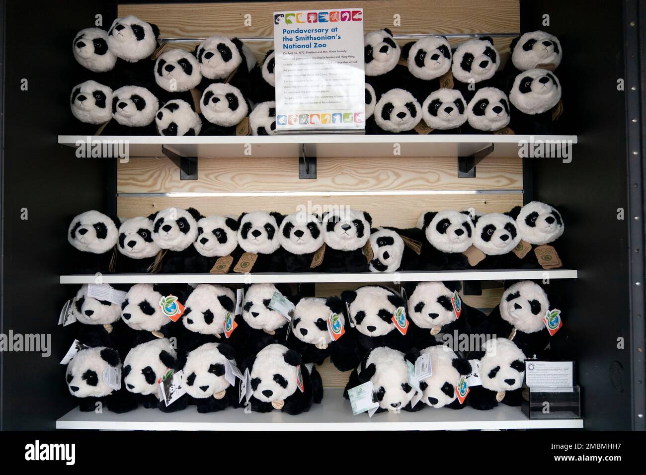Panda stuffed animals are seen at the panda shop during the celebration ...