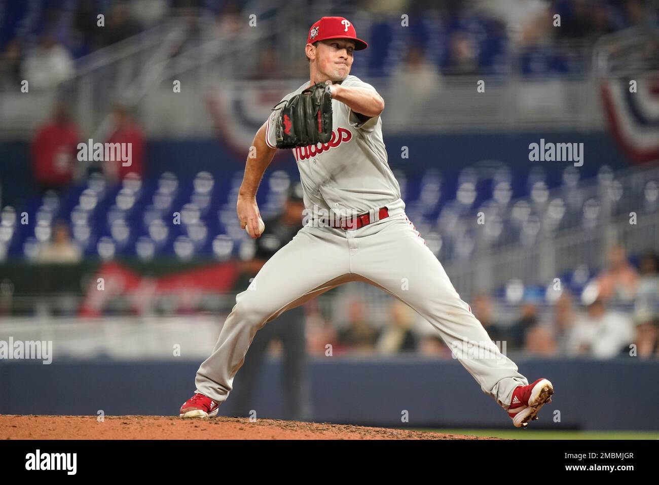 Philadelphia Phillies relief pitcher Andrew Bellatti throws during a ...