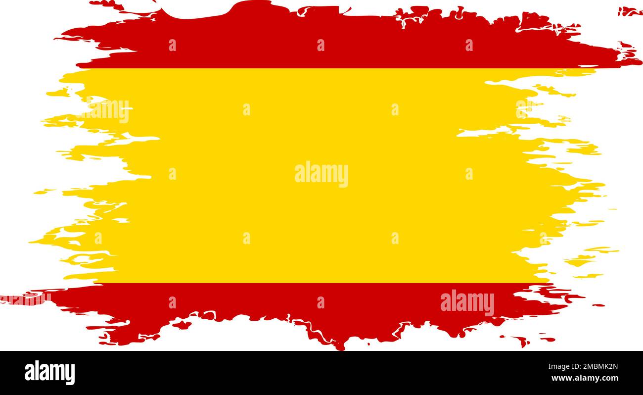 Spain flag grunge brush color, vector Stock Vector Image & Art - Alamy