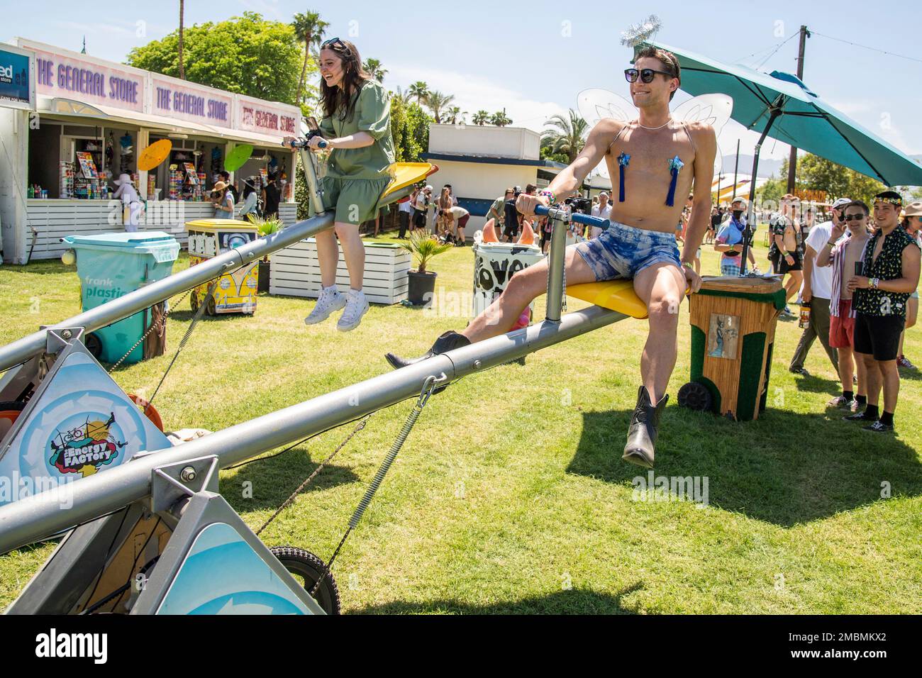 Festival goers attend the Coachella Music & Arts Festival at the Empire ...