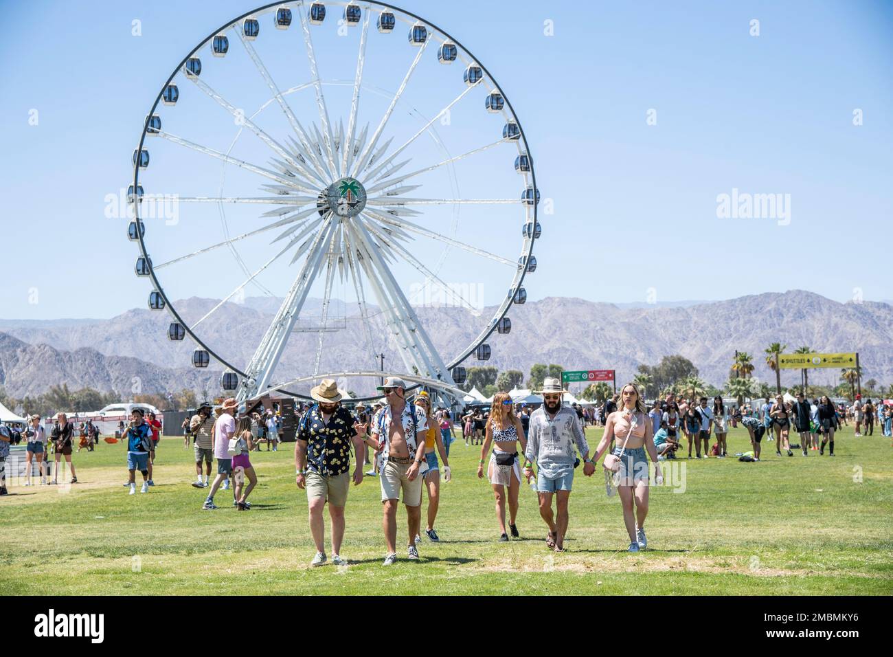 Festival goers attend the Coachella Music & Arts Festival at the Empire ...
