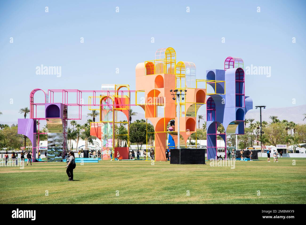 Festival goers attend the Coachella Music & Arts Festival at the Empire ...