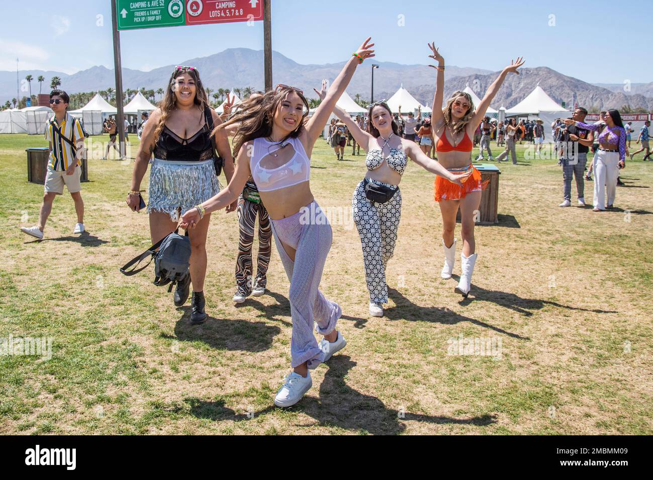 Festival goers attend the Coachella Music & Arts Festival at the Empire ...