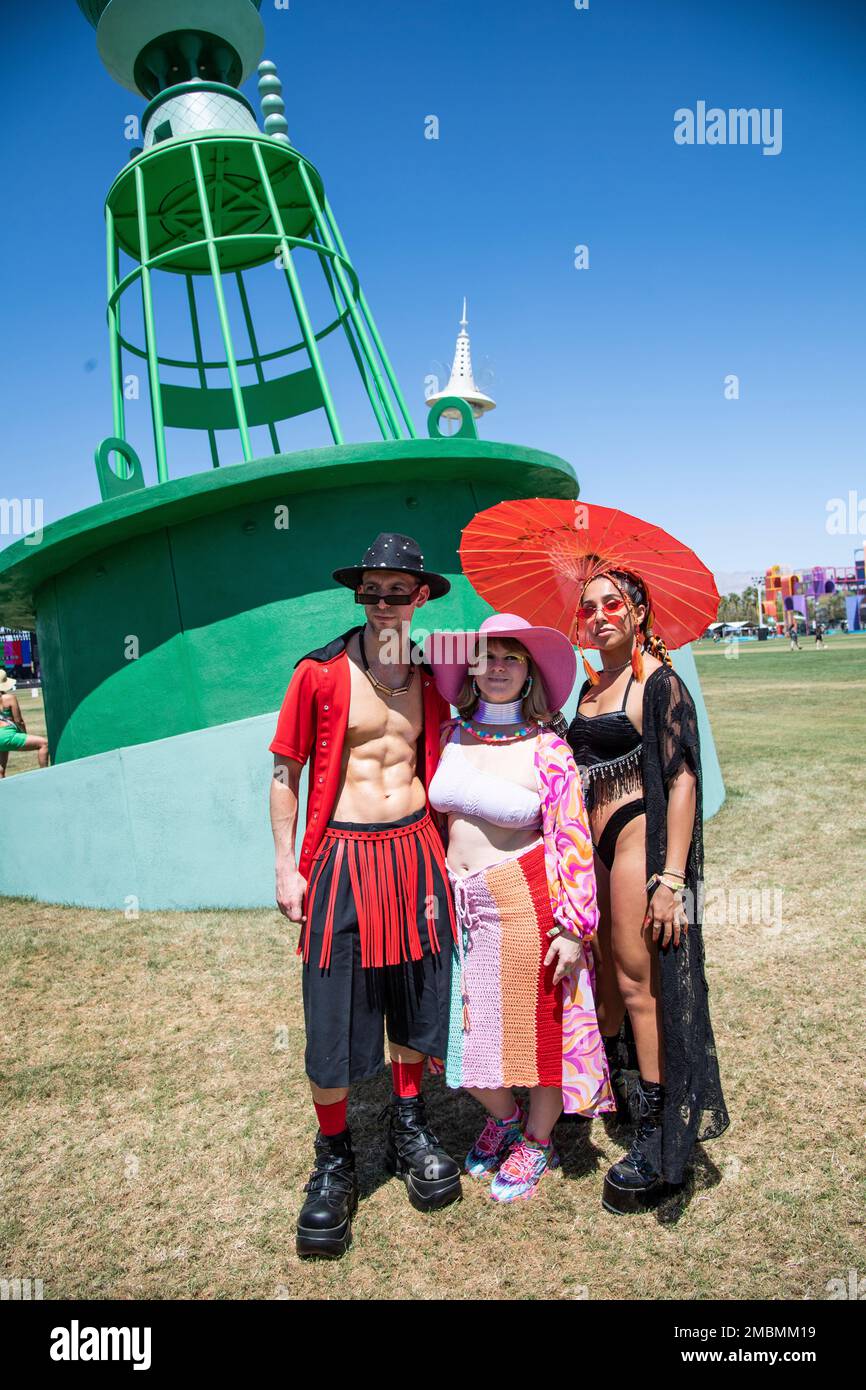Festival goers attend the Coachella Music & Arts Festival at the Empire ...