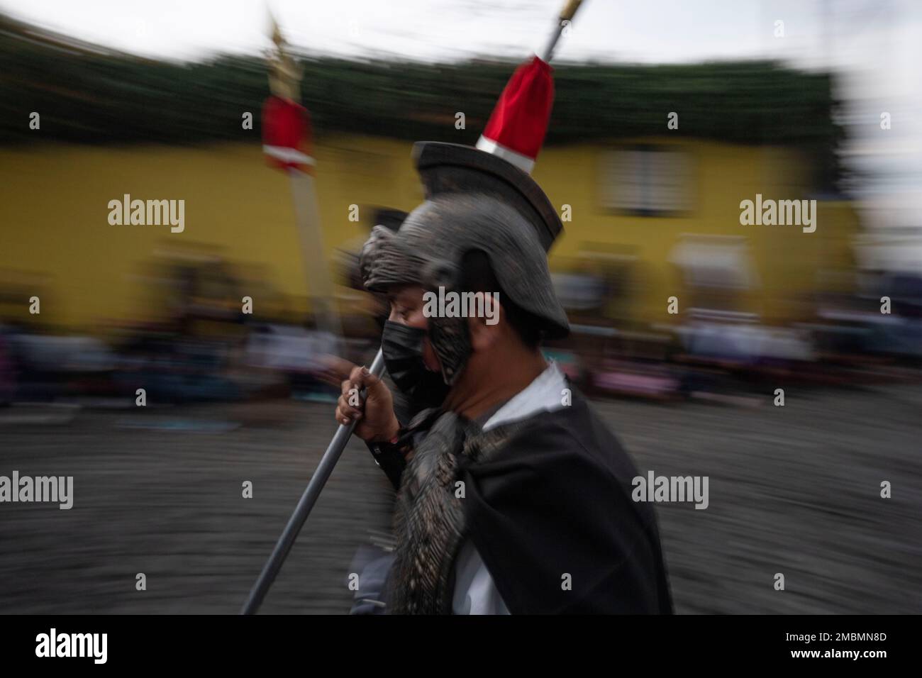 A man dressed as a Roman soldier takes part in the Good Friday ...