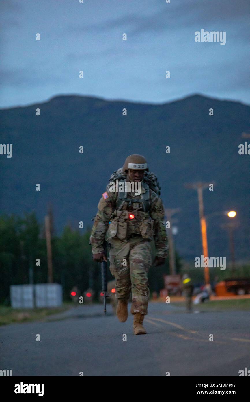 2nd Lt. Jean-Marie Djidjoho from 11th Airborne Division participates in ...