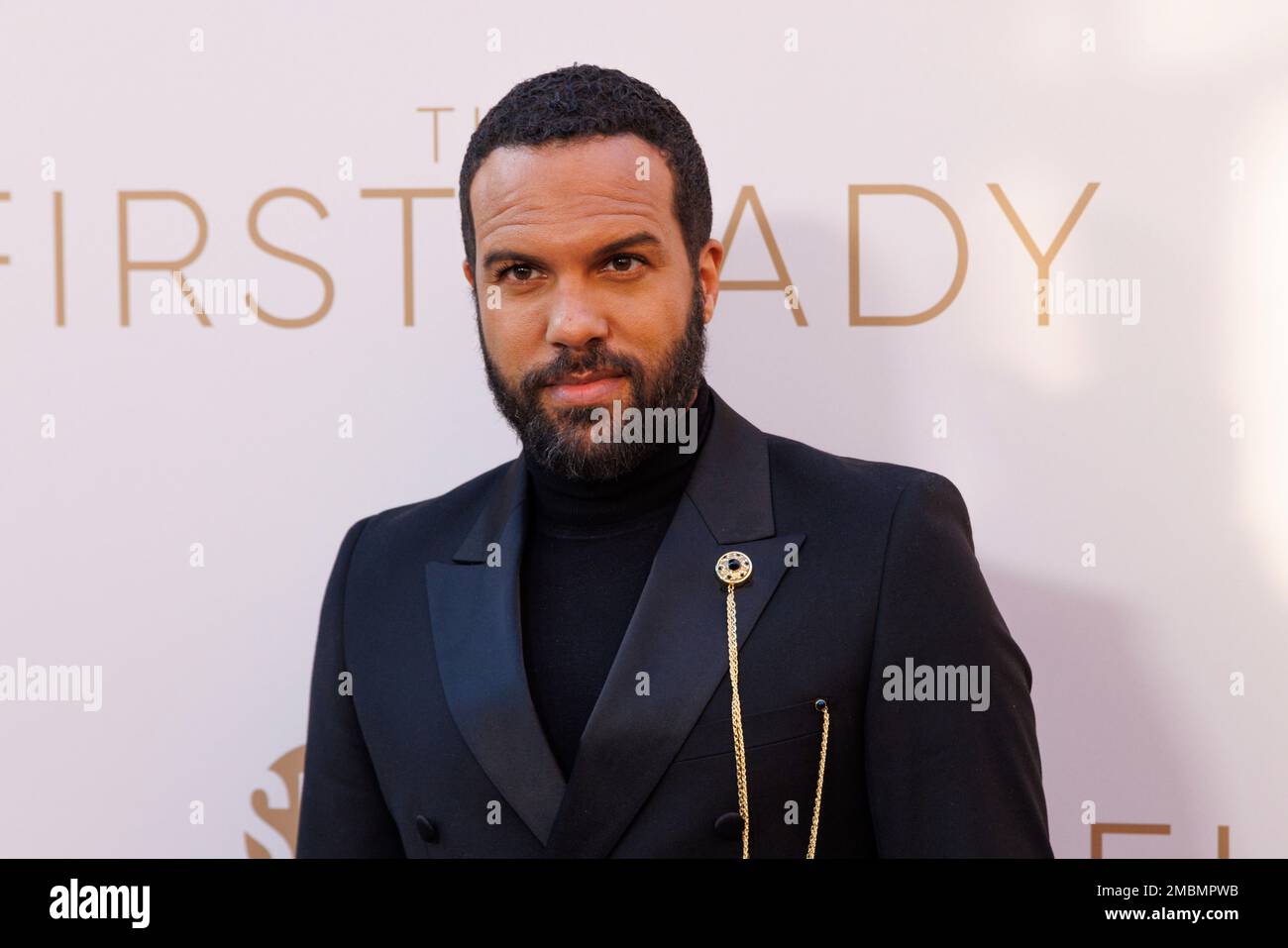 O-T Fagbenle arrives at the premiere of "The First Lady" on Thursday ...