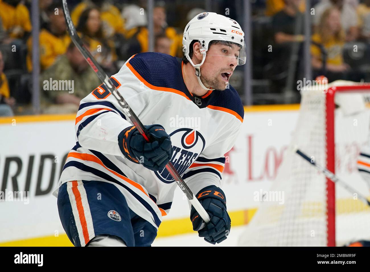 Edmonton Oilers' Cody Ceci plays against the Nashville Predators in the ...