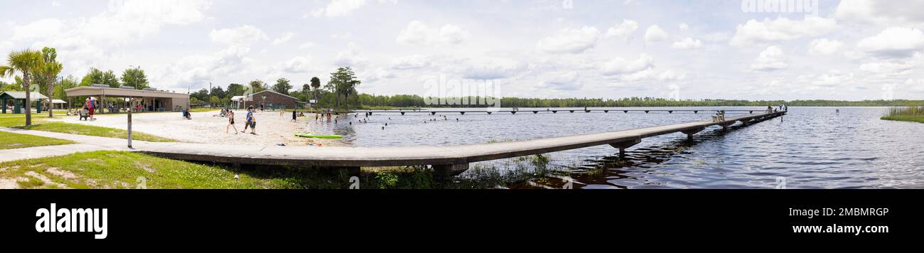 Lake Butler, Florida, USA - April 16, 2022: People enjoying the day at ...