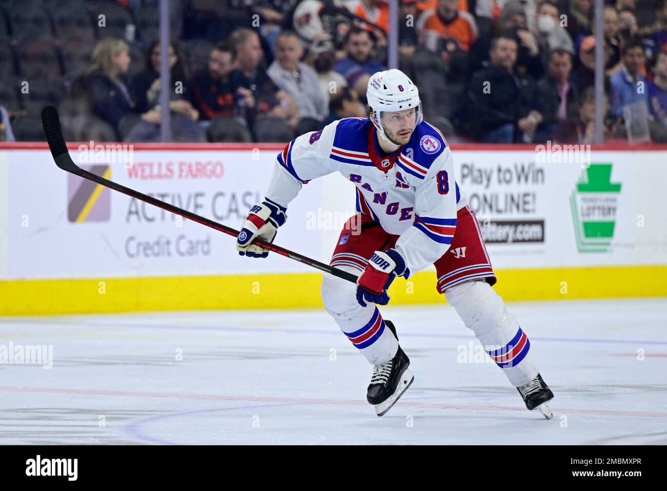 New York Rangers' Jacob Trouba in action during an NHL hockey game ...