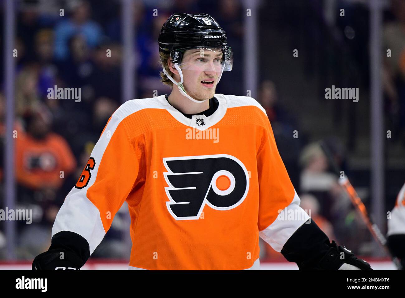 Philadelphia Flyers' Travis Sanheim in action during an NHL hockey game ...