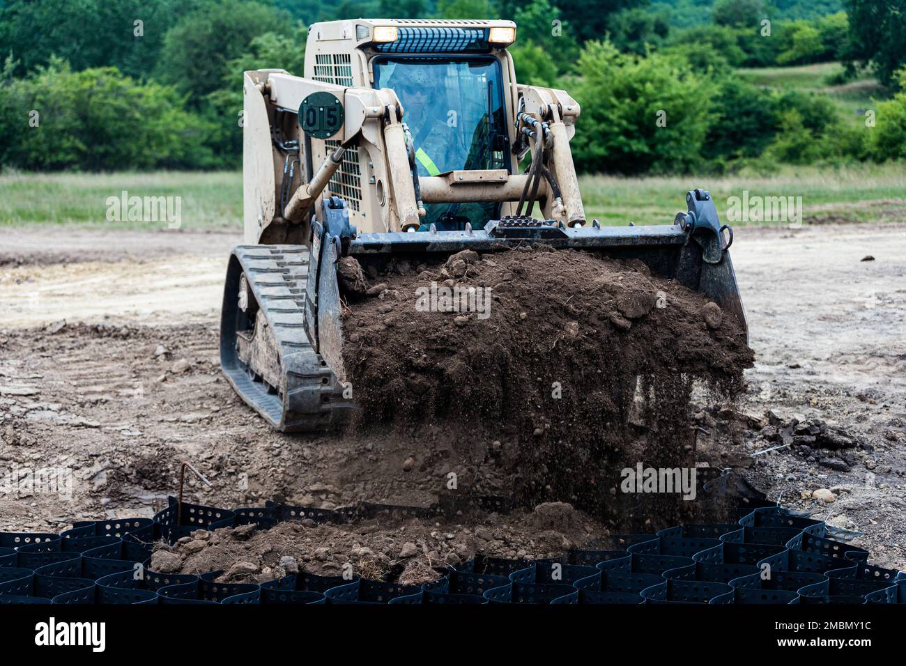 U.S. Army Sgt. Marcus Richardson, assigned to 387th Engineer Company ...