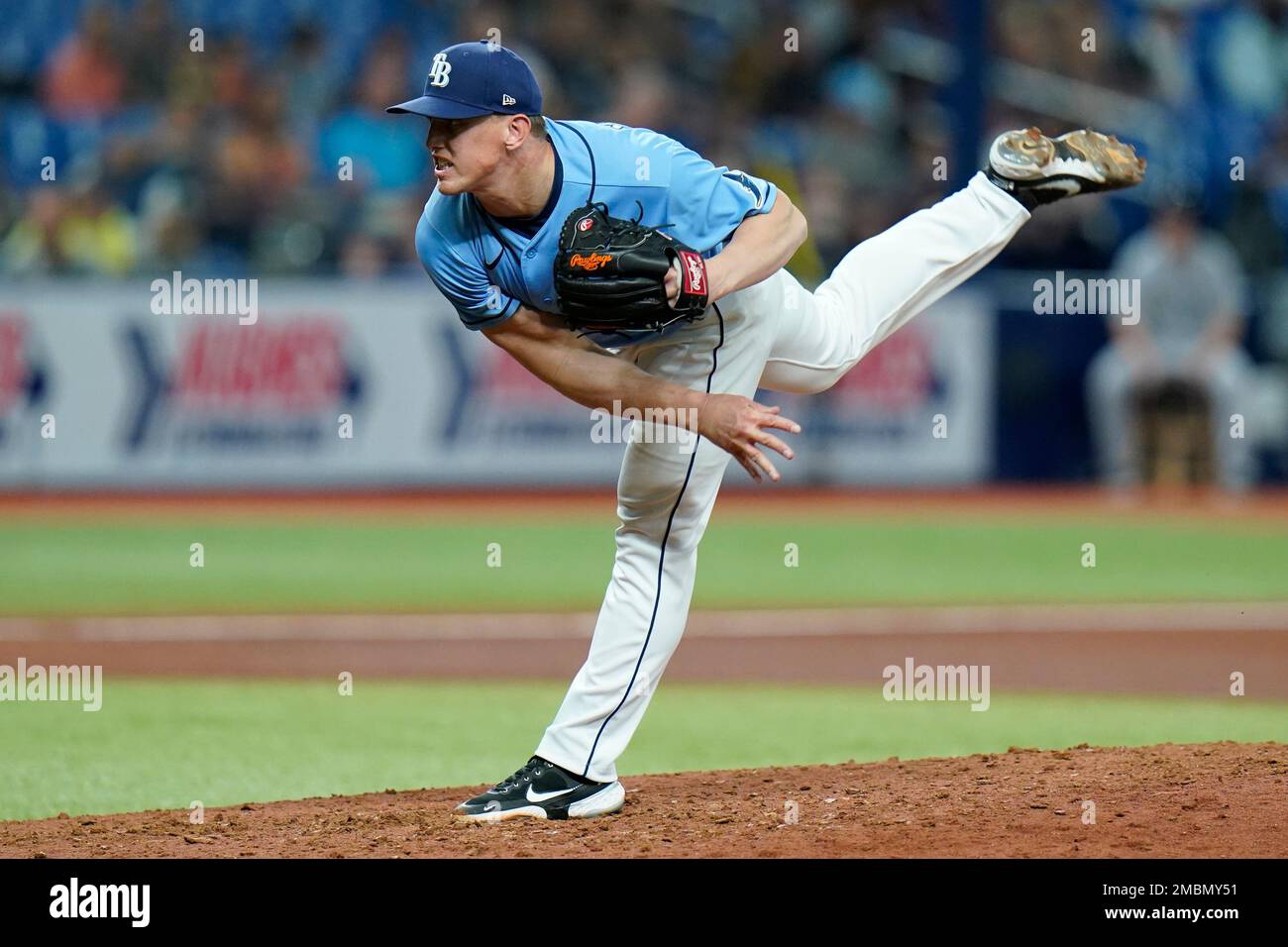 Tampa Bay Rays pitcher Dusten Knight against the Oakland Athletics ...