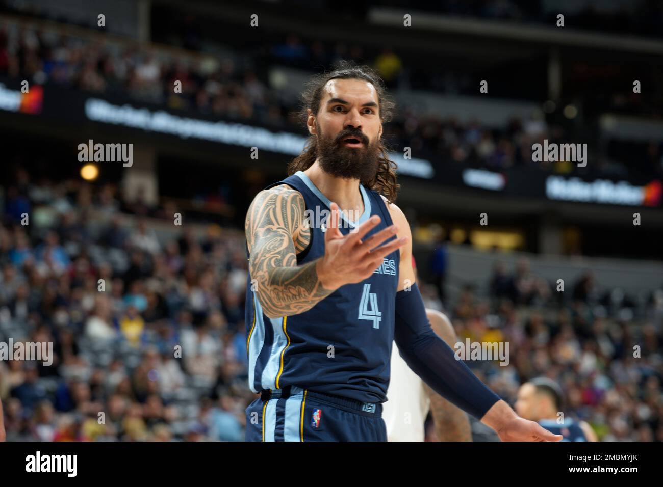 Memphis Grizzlies center Steven Adams (4) in the first half of an NBA ...