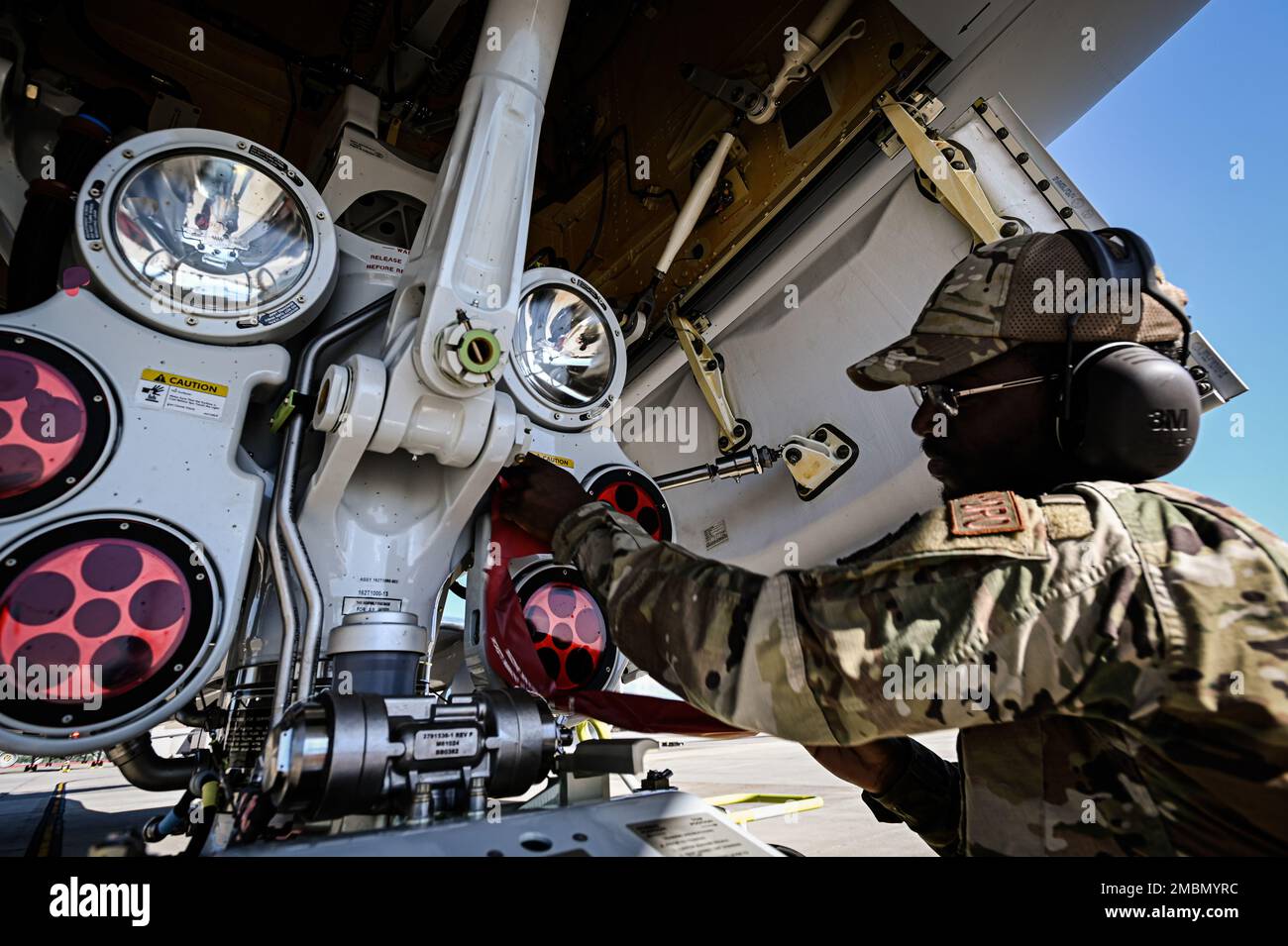 An Airman assigned to the 305th Air Mobility Wing conducts a post ...