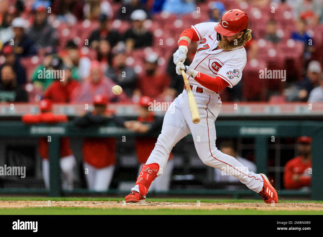 Cincinnati Reds' Jake Fraley hits a solo home run during the fifth ...