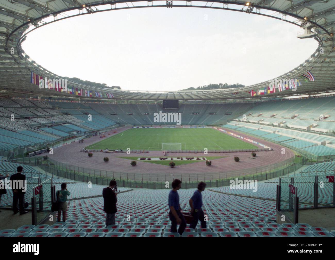 An interior view of the Olympics Stadium on the eve of the soccer World ...