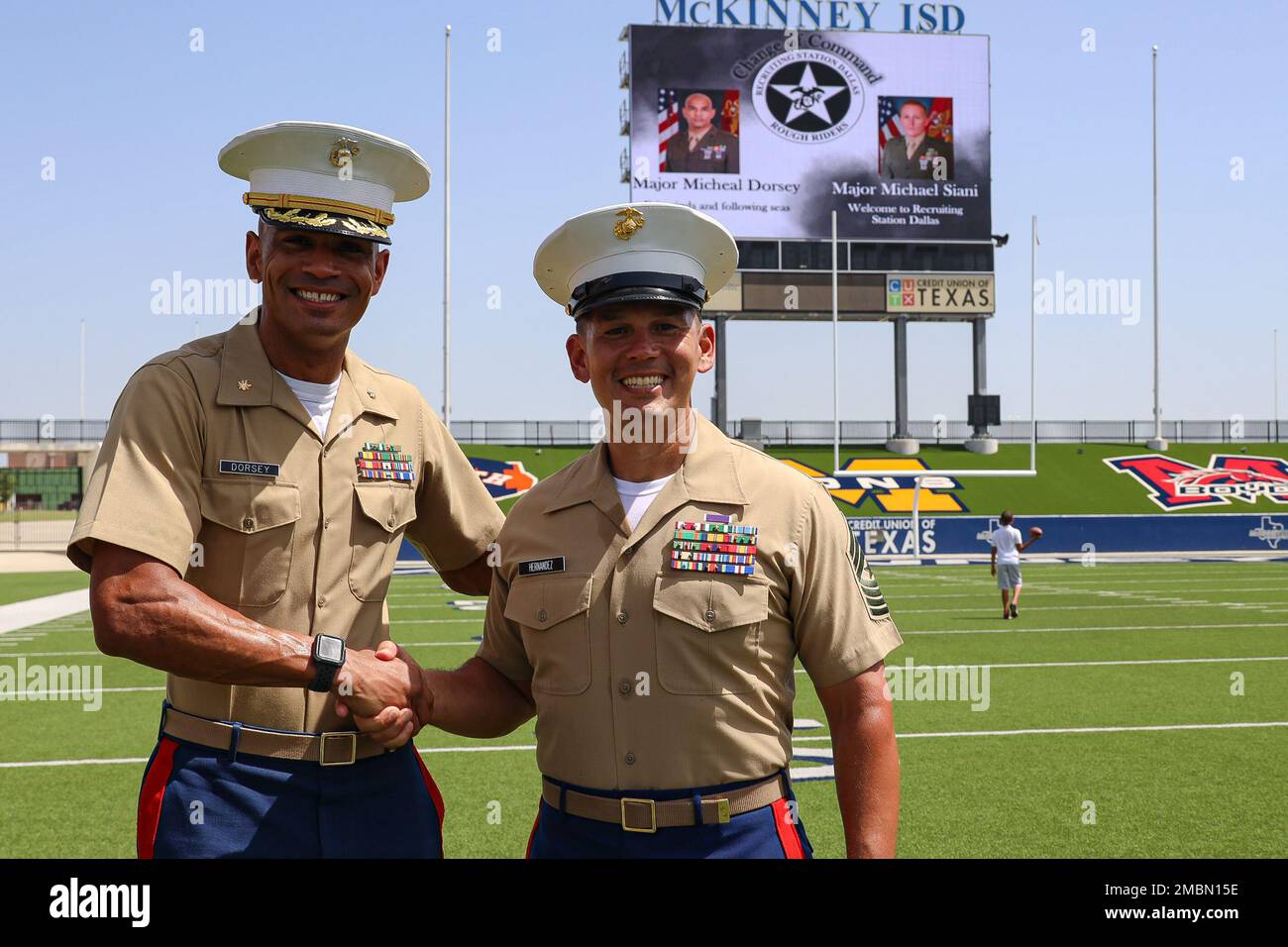 U.S. Marine Maj. Michael Dorsey, left, former commanding officer of ...