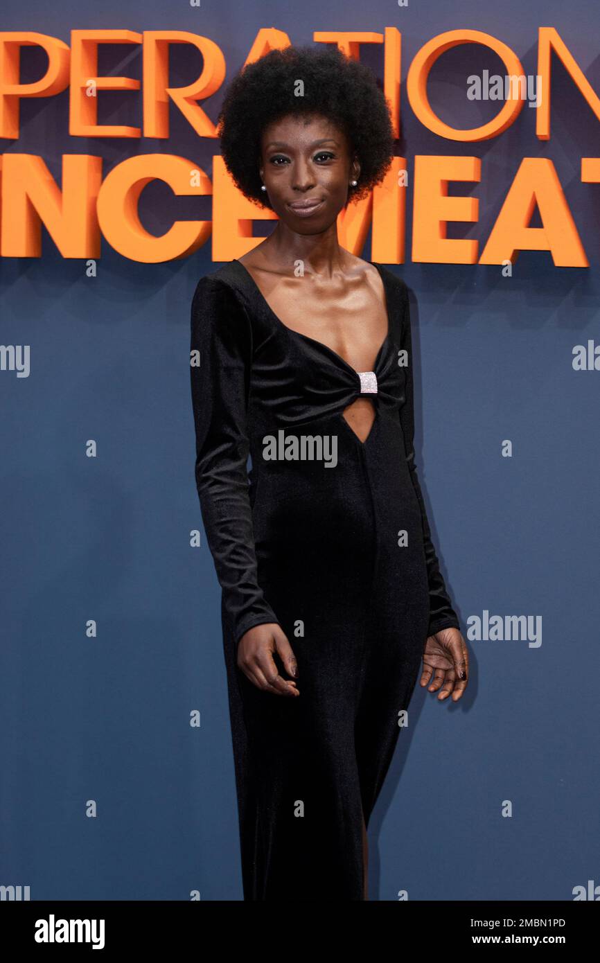 Eunice Olumide poses for photographers upon arrival at the premiere of ...