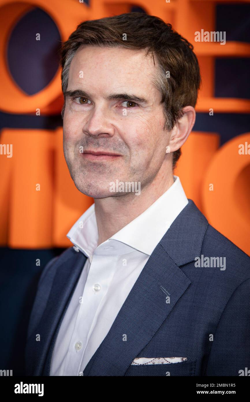 Jimmy Carr poses for photographers upon arrival at the premiere of the ...