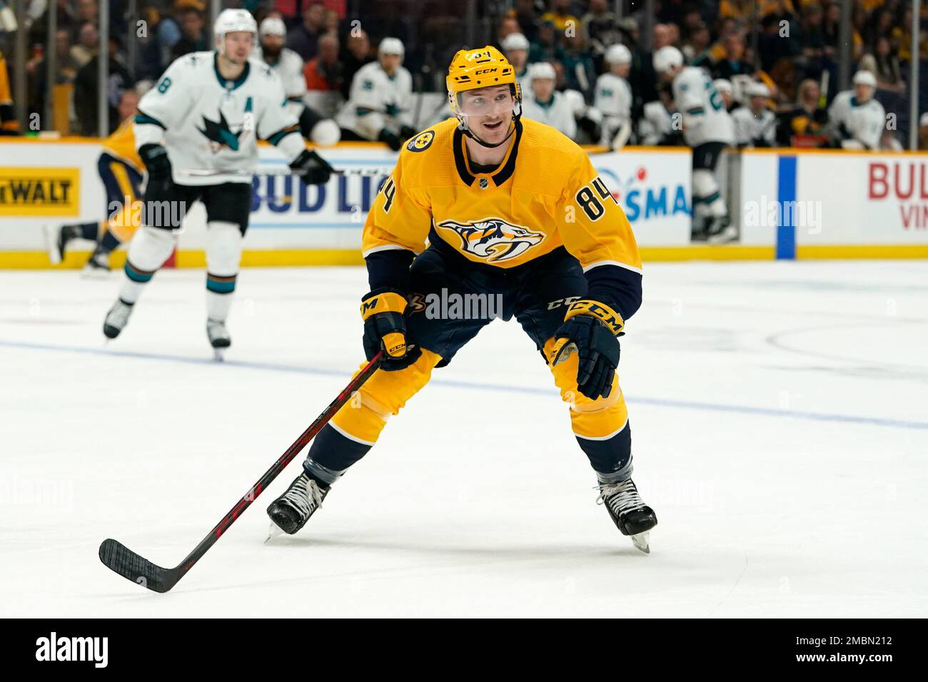 Nashville Predators Tanner Jeannot 84 Plays Against The San Jose
