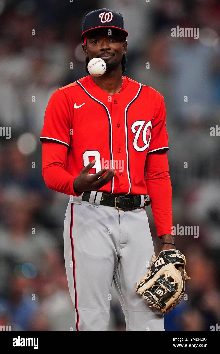 Washington Nationals second baseman Dee Strange-Gordon waits on the ...