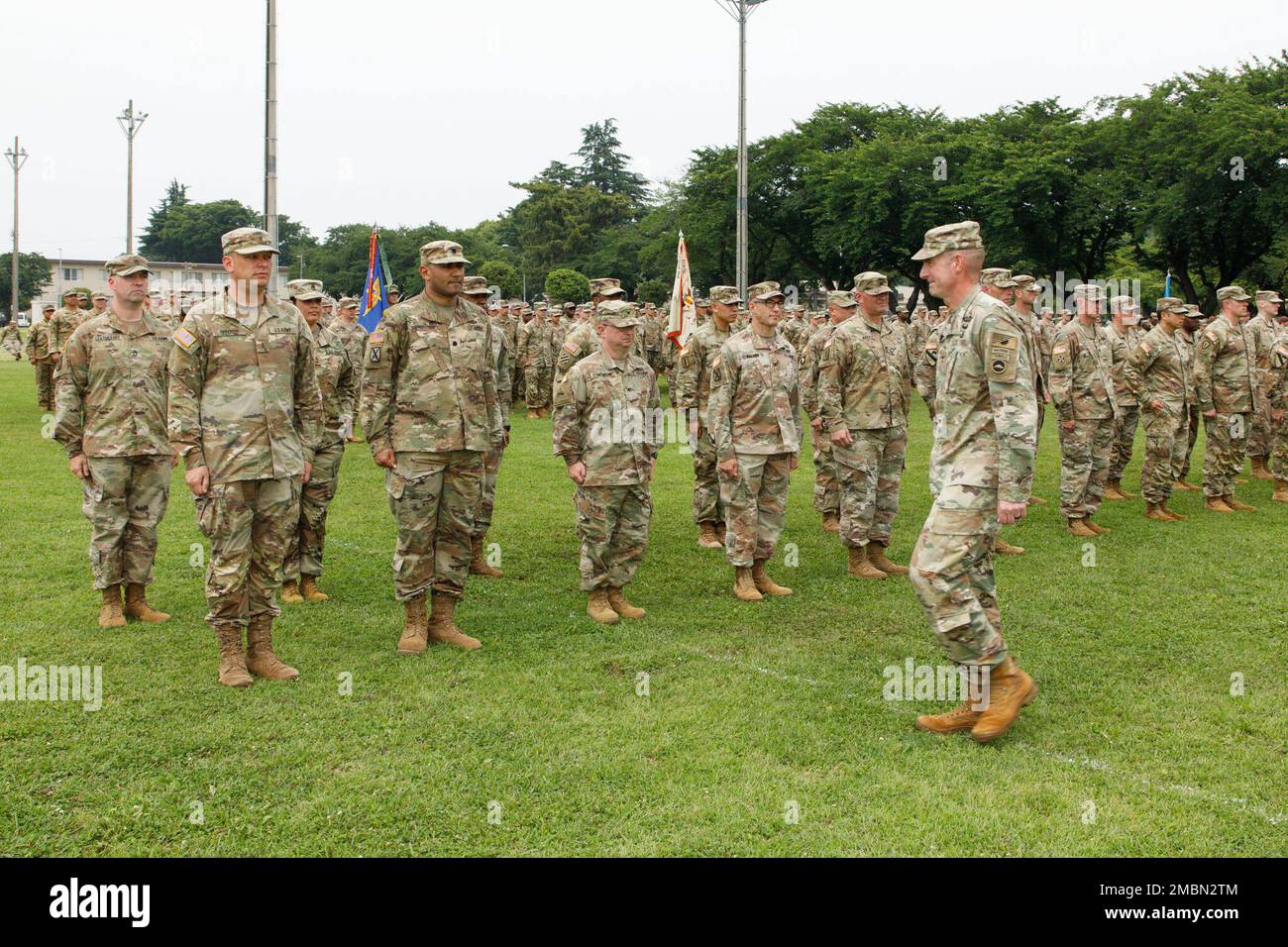 U.S. ARMY JAPAN held a patching ceremony at Yano Field in CAMP ZAMA ...