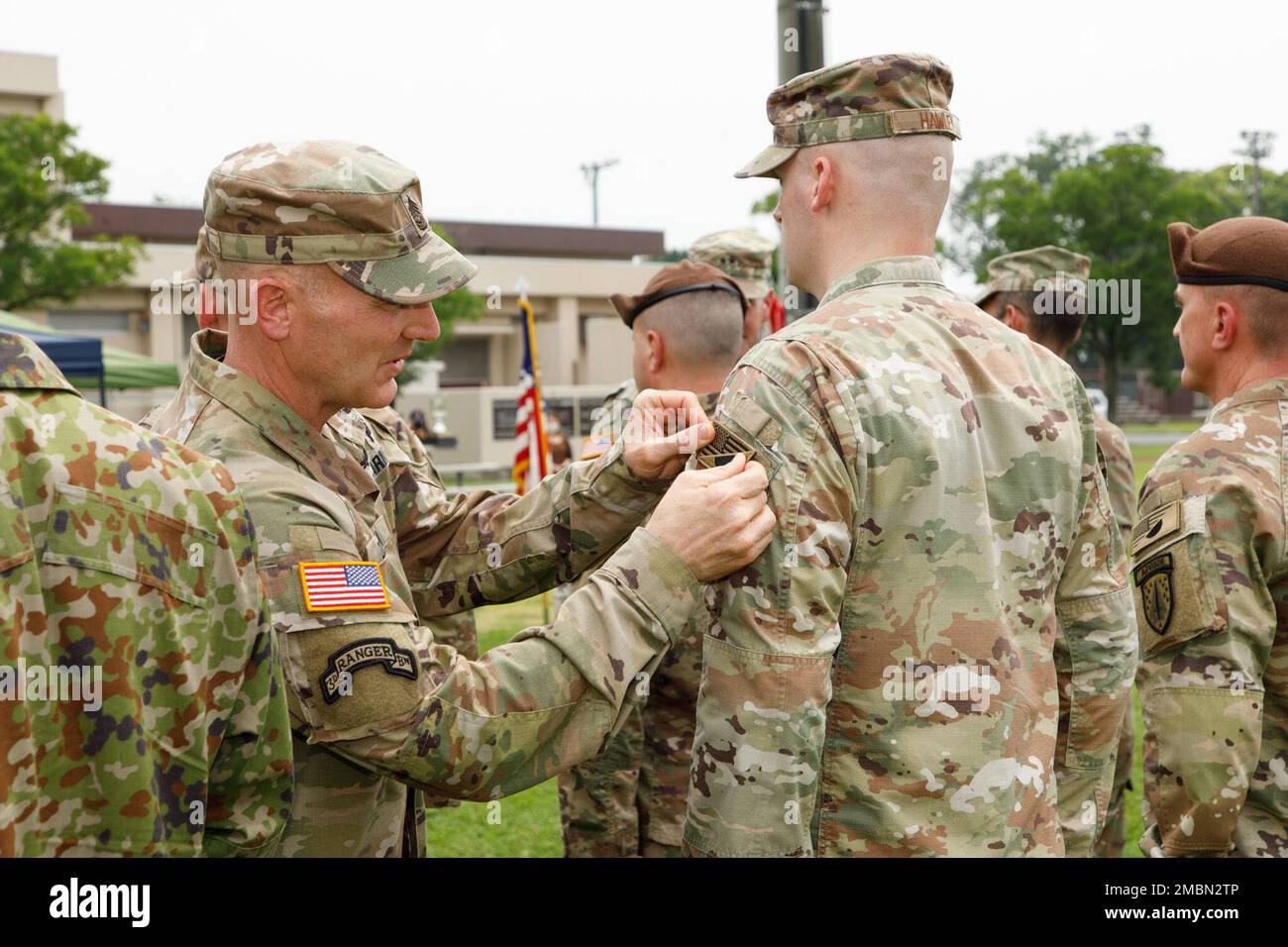 U.S. ARMY JAPAN held a patching ceremony at Yano Field in CAMP ZAMA ...