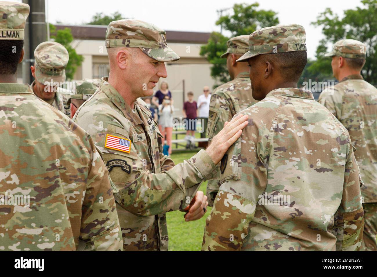 U.S. ARMY JAPAN held a patching ceremony at Yano Field in CAMP ZAMA ...