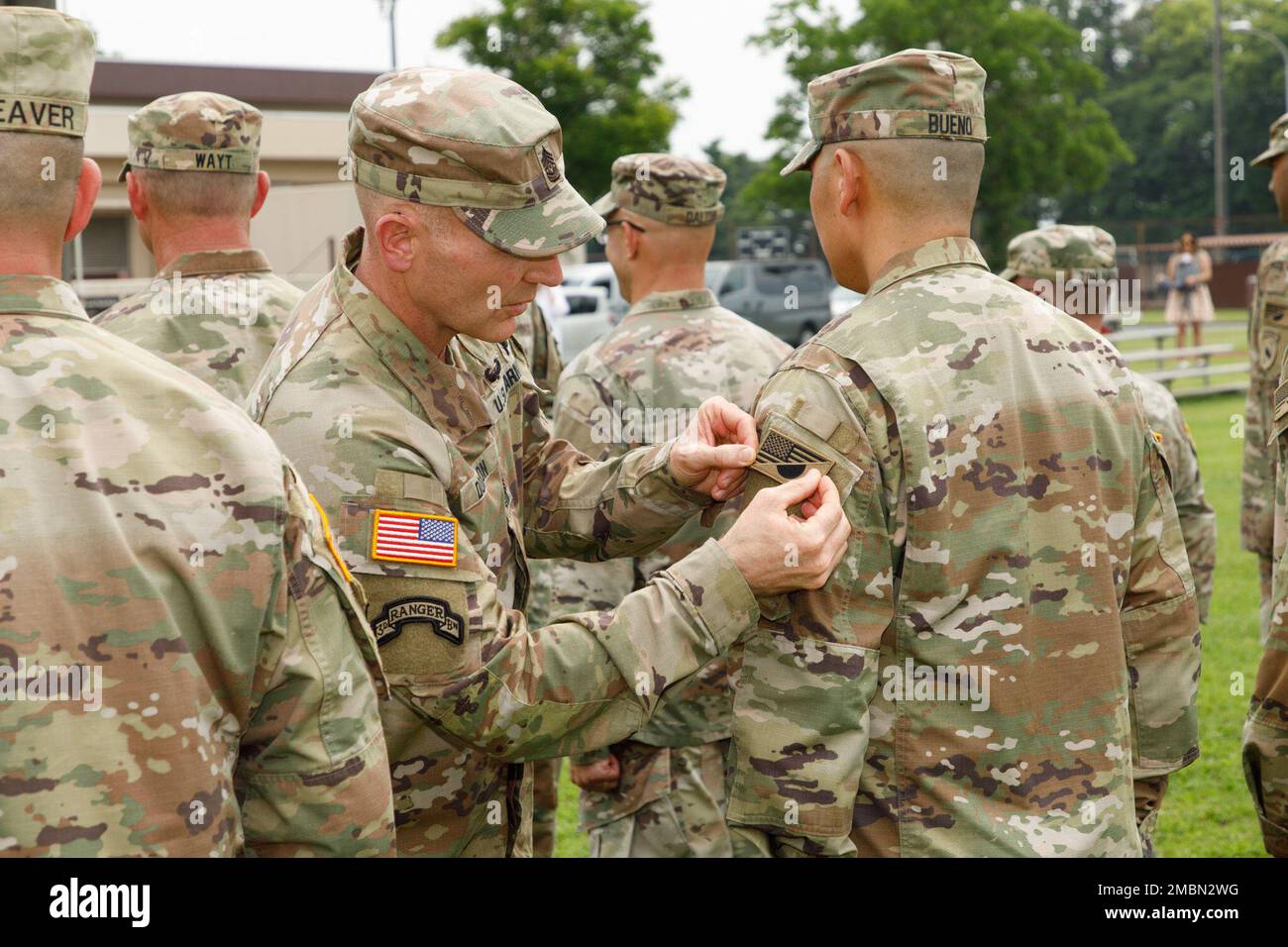 U.S. ARMY JAPAN held a patching ceremony at Yano Field in CAMP ZAMA ...