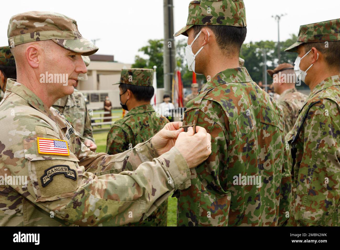 U.S. ARMY JAPAN held a patching ceremony at Yano Field in CAMP ZAMA ...