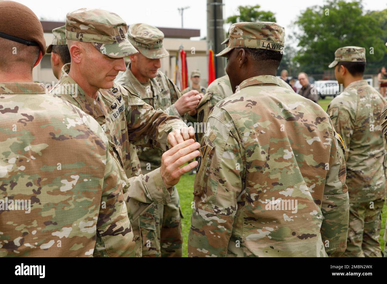 U.S. ARMY JAPAN held a patching ceremony at Yano Field in CAMP ZAMA ...