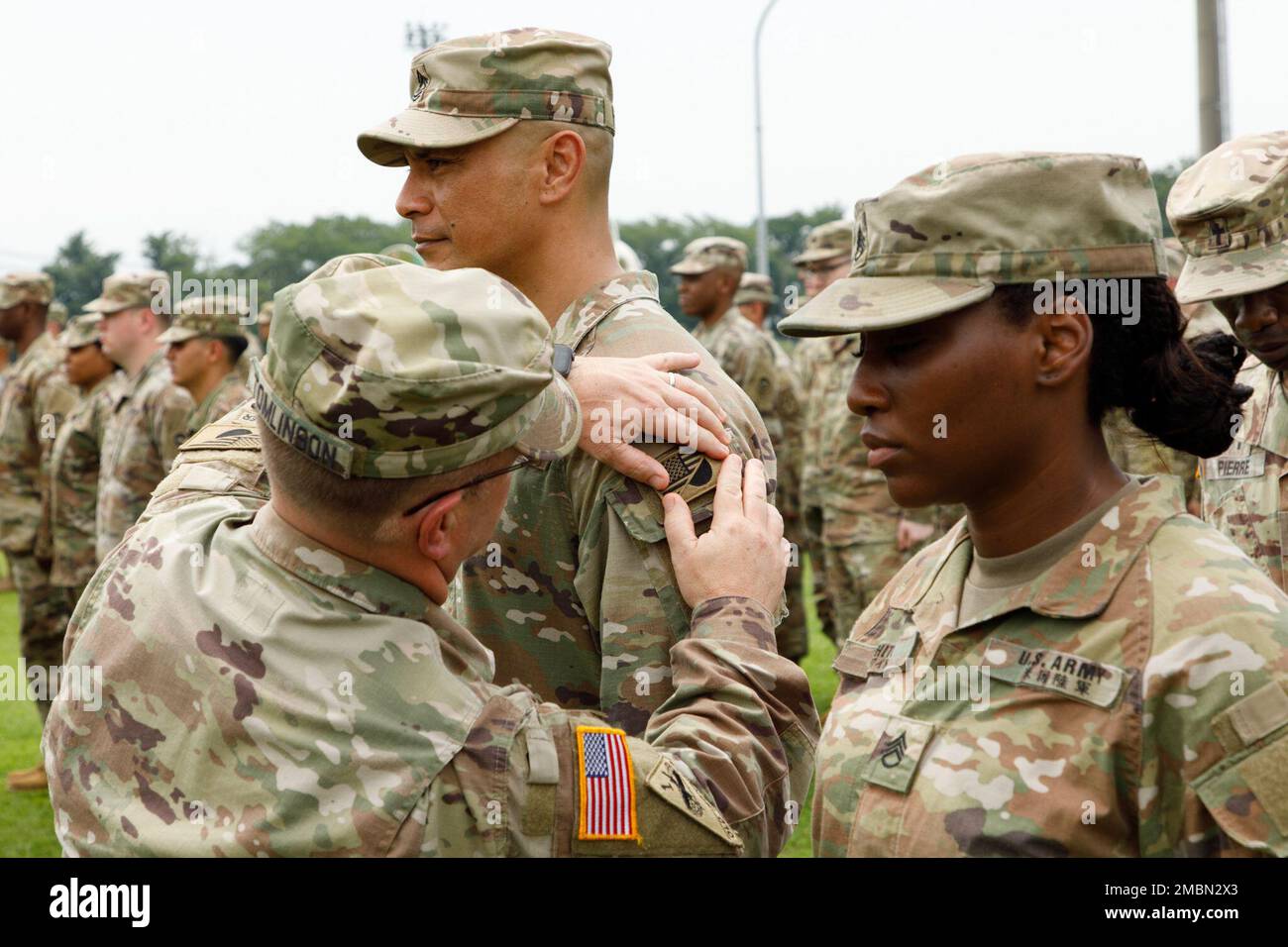 U.S. ARMY JAPAN held a patching ceremony at Yano Field in CAMP ZAMA ...