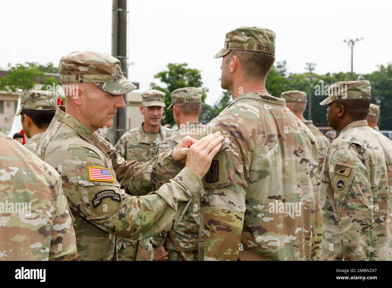 U.S. ARMY JAPAN held a patching ceremony at Yano Field in CAMP ZAMA ...