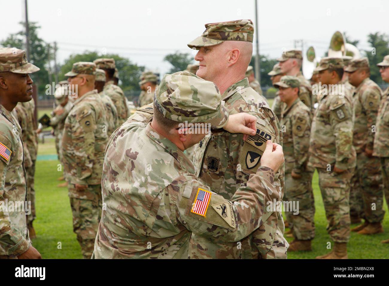 U.S. ARMY JAPAN held a patching ceremony at Yano Field in CAMP ZAMA ...
