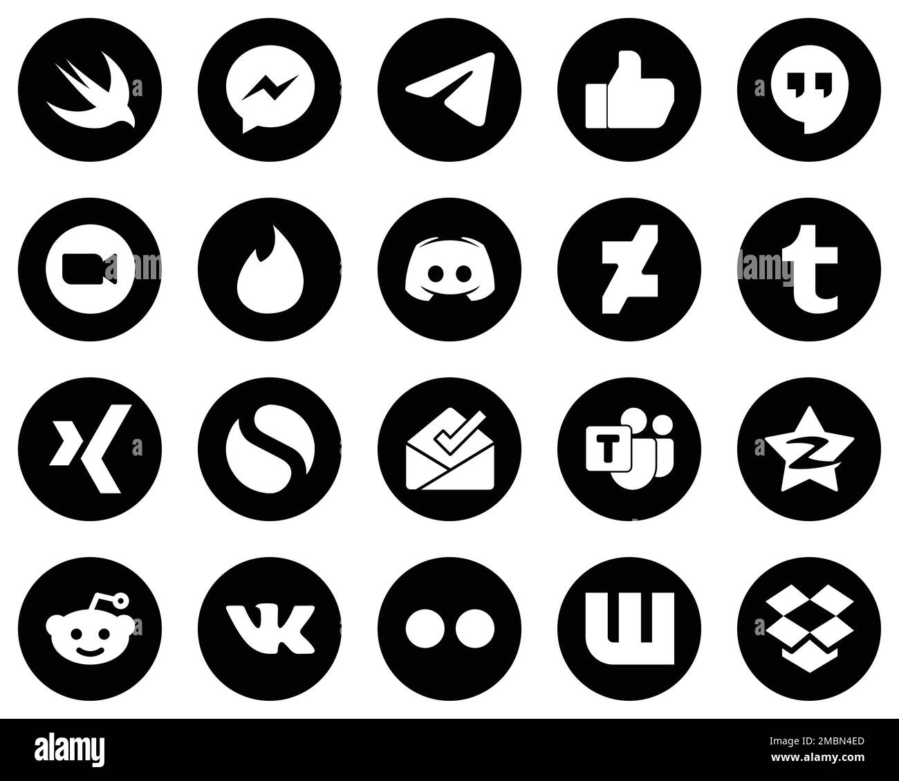 Discord black logo Black and White Stock Photos & Images - Alamy