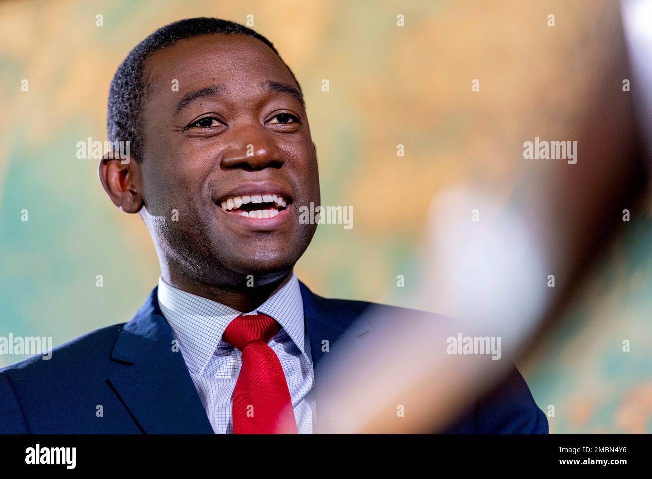 Deputy Treasury Secretary Wally Adeyemo speaks during an interview in ...